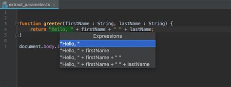 Refactoring Typescript Webstorm Documentation