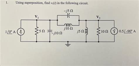 Solved Using Superposition Find V T In The Following Chegg