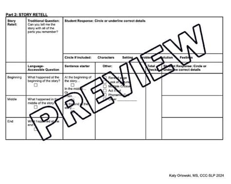 Language Accessible Comprehension Assessment Glp Auditory Processing Etc
