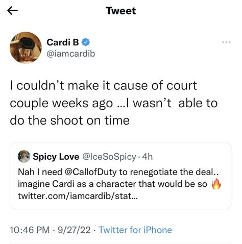 Cardi B Says Court Case Made Her Miss Call Of Duty Collaboration