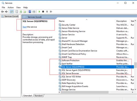 Start SQL Service Babe Managemen Software Software Linkers