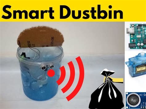 smart dustbin using arduino ultrasonic sensor servo motor arduino
