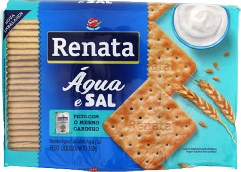 Biscoito Água E Sal Renata Embalagem Econômica Com 20 Pacotes De 360g Cada
