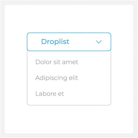Premium Vector Activated Droplist Ui Element Template