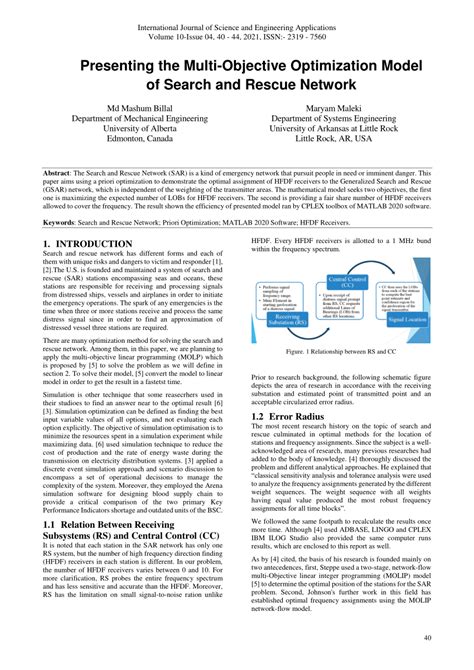 pdf presenting the multi objective optimization model of search and