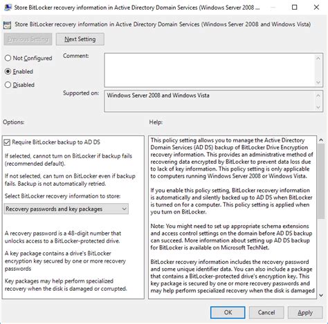 Implement Bitlocker Recovery Process Using Self Recovery And Recovery