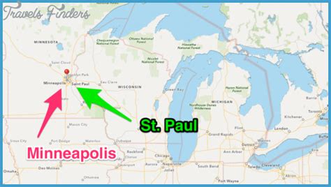 Minneapolis St Paul Map Travelsfinders Com
