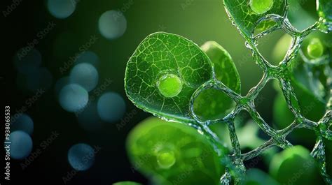Using A Microscope A Close Up Of Plant Tissue Displaying The Phloem