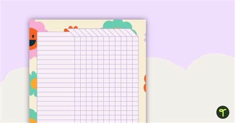 Groovy Flowers Assessment Tracker Template Teach Starter