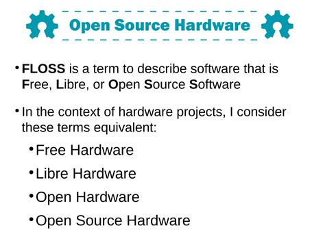 Introduction To Open Source Hardware OSHWA And Open Hardware Summit PPT