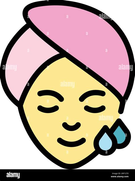 Roller Facial Massage Icon Outline Vector Woman Skin Care Spa Color
