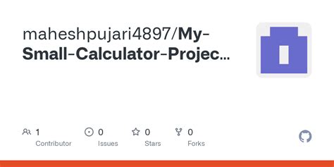 Github Maheshpujari4897my Small Calculator Project Using Javascript And Html Css