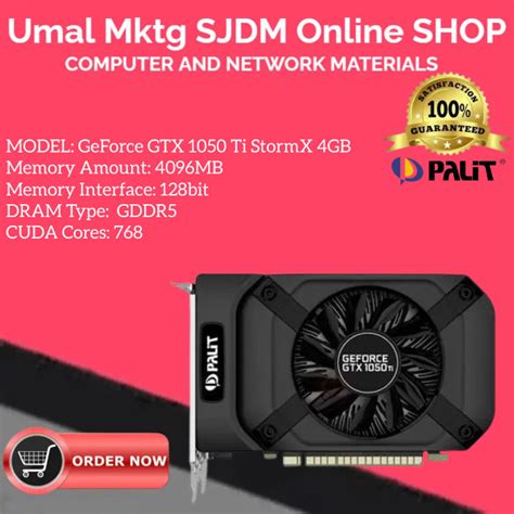 PALIT GTX TI Storm X Videocard GB Bit DDR No Six Pin Lazada PH