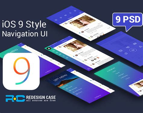 IOS Style Mobile Left Menu UI PSD On Behance