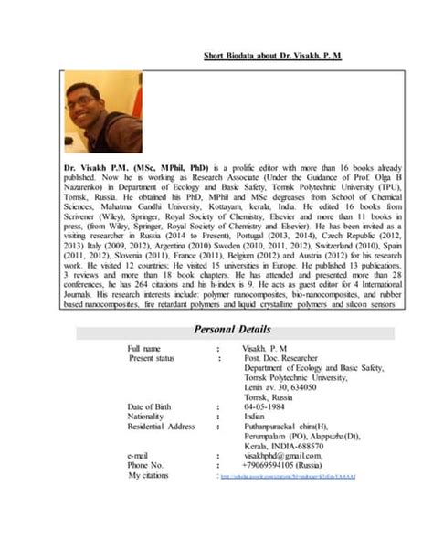 Dr Visakh Cv 2016 New Pdf