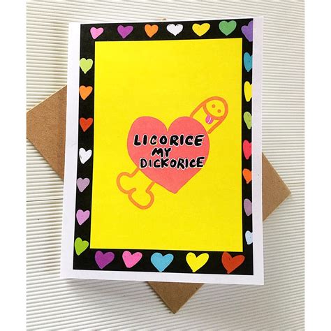 Licorice My Dickorice Love Birthday Card Sex Cards Girlfriend Wife