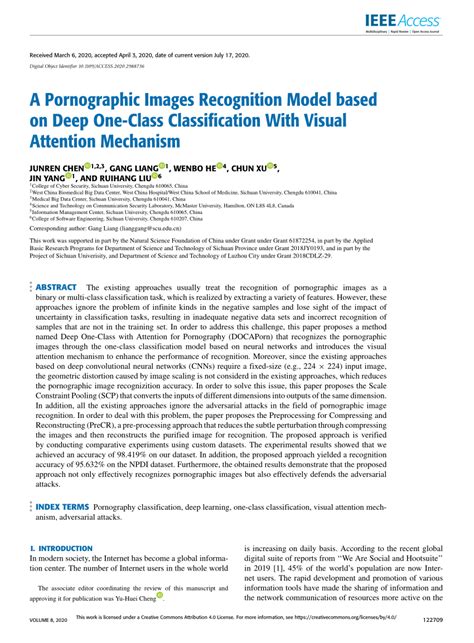 PDF A Pornographic Images Recognition Model Based On Deep One Class Classification With Visual