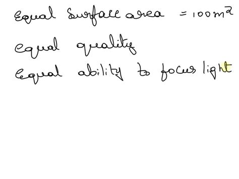 Part B Shown Following Are The Primary Mirror Arrangements And Total
