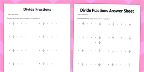 How To Divide Fractions Step By Step Teaching Wiki