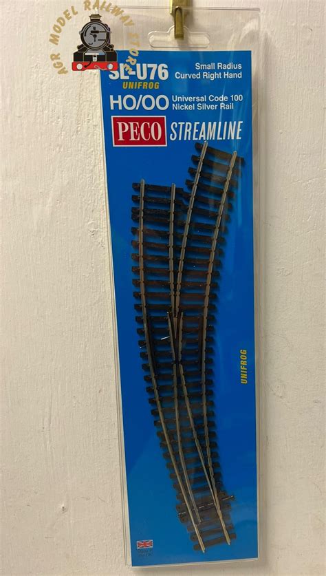 Peco Sl U76 Oo Gauge Code 100 Curved Right Hand Unifrog Small Radius Point Agr Model Railway Store