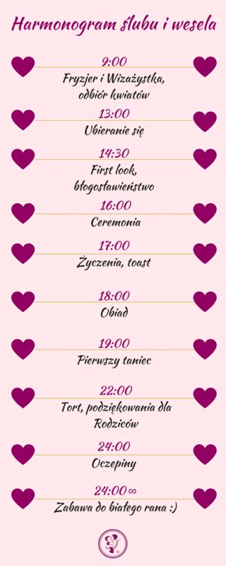 Harmonogram Dnia ślubu I Wesela Jak Go Przygotować