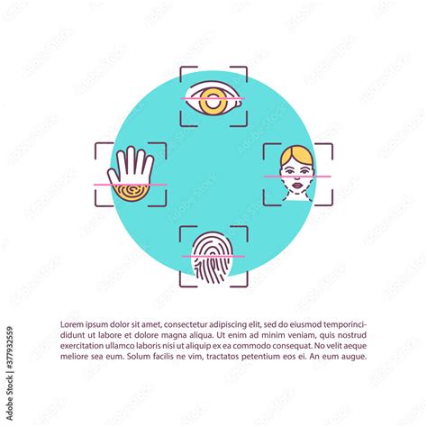 Identification Concept Icon With Text Types Of Biometrics Retinal Scan Fingerprint Ppt Page