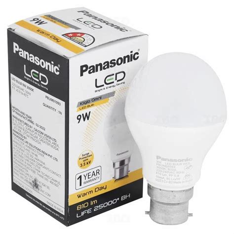 9w E27 Panasonic Led Bulb Warm White 3000k At ₹ 80piece In Mumbai