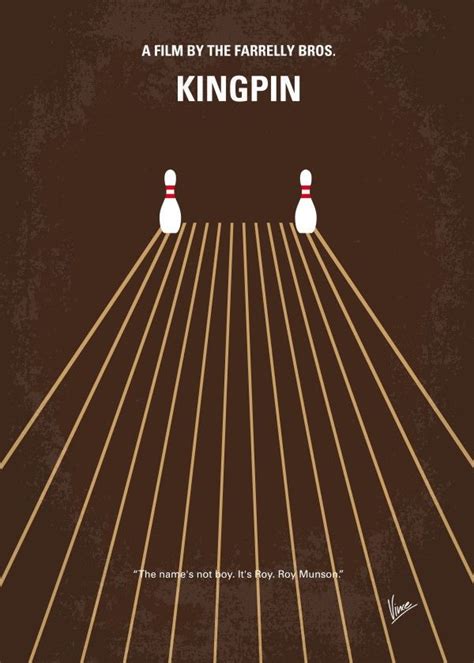 No244 My Kingpin Minimal Movie Poster A Star Bowler Wh Poster