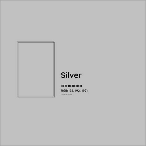 Silver Complementary Or Opposite Color Name And Code C0c0c0