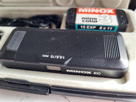 Minox Ec Subminiature Camera Near Mint Boxed With Flash Film Chain