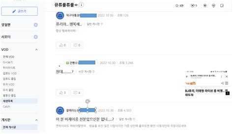 이태원 갓던 Bj퓨리 방종 직전 영상 숲 Soop 에펨코리아