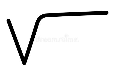 Square Root Icon Vector Illustration Check Mark Calculating Square Root From Number Stock
