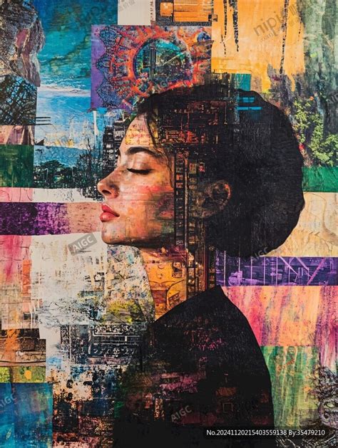 Ai创作图人脸色块拼接装饰画 故障艺术 创意拼接 抽象拼贴画 数字肖像插画 拼接画 拼贴图案效果 艺术拼接 数字艺术女人 数码艺术装饰画 彩色