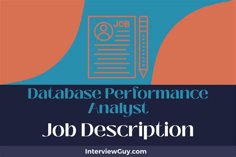 Database Performance Analyst Job Description [updated For 2025]