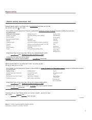 Allen J Initial Assessmentsdocx Physical Activity Physical Activity