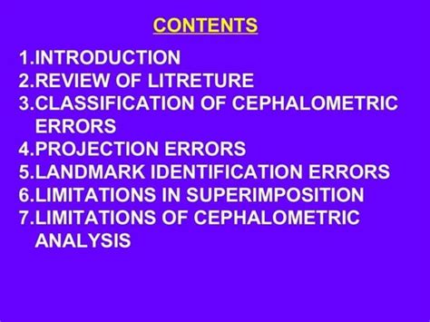 Errors In Cephalometry Pptx Dental Health Diseases And Conditions