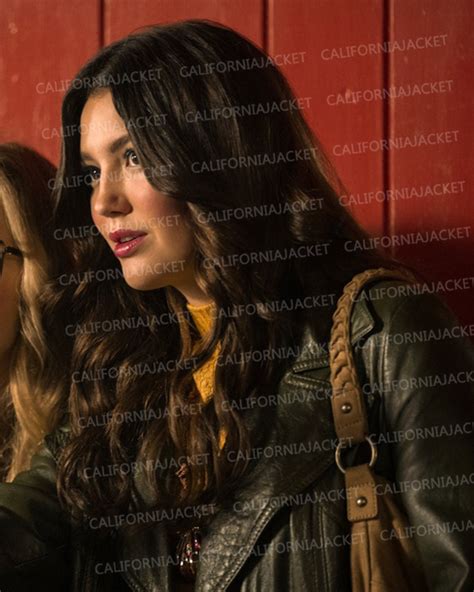 Firefly Lane S02 Ali Skovbye Green Leather Coat Young Tully Coat