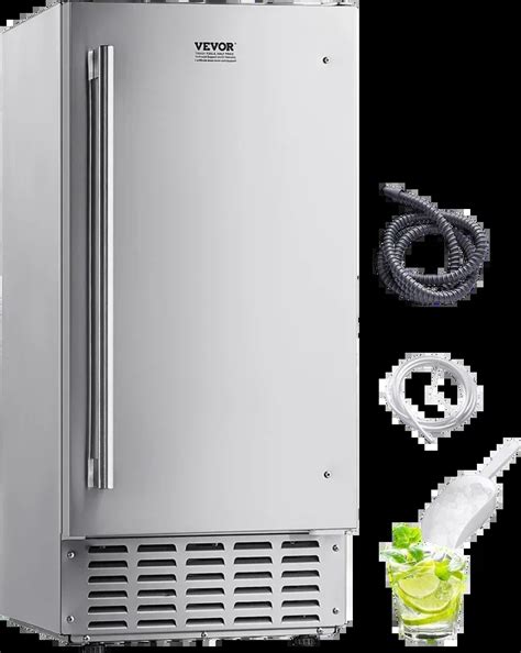 Vevor Ice Maker Undercounter 66 Lbs Per Day Stainless Steel Reversible