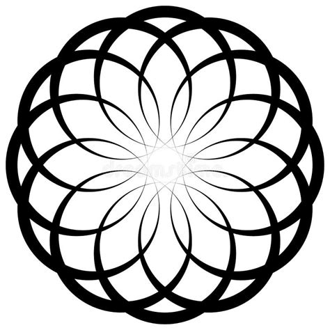 Circular Geometric Decorative Pattern Abstract Round Element Stock Vector Illustration Of