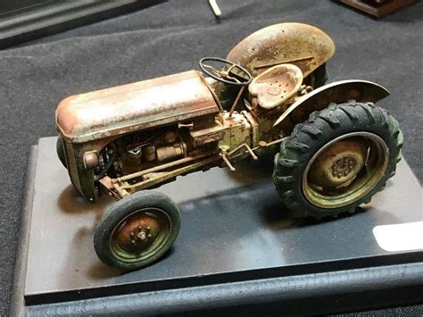 Vintage Tractor Model In Museum Display