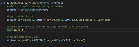 Going Into Mobile Version Using Selenium With Python Stack Overflow