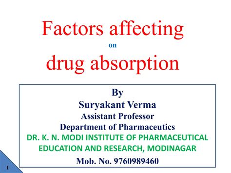 Factors Affecting Drug Absorption Pptx