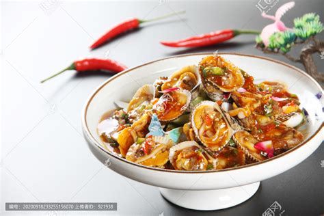 生拌毛蚬子中国菜系食品餐饮摄影汇图网
