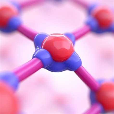 Colorful Atoms In A Vibrant Molecular Structure Depicted In A
