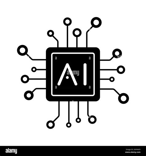 Artificial Intelligence Ai Processor Chip Icon Symbol Vector Illustration Stock Vector Image