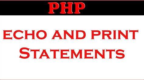 Echo And Print Statements Hindi Part 14 Youtube