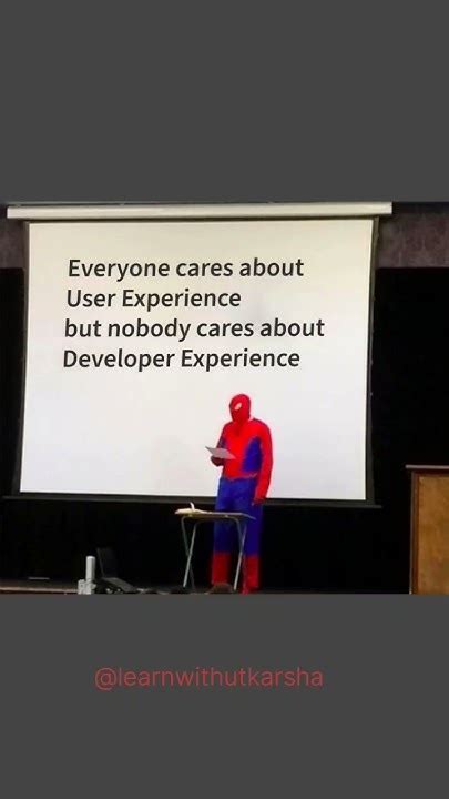 Nobody Cares About Developer Experience 😨😒 Youtubeshort Shorts Youtube