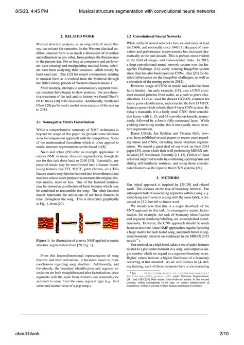 Solution Musical Structure Segmentation With Convolutional Neural Networks Convolutional Neural