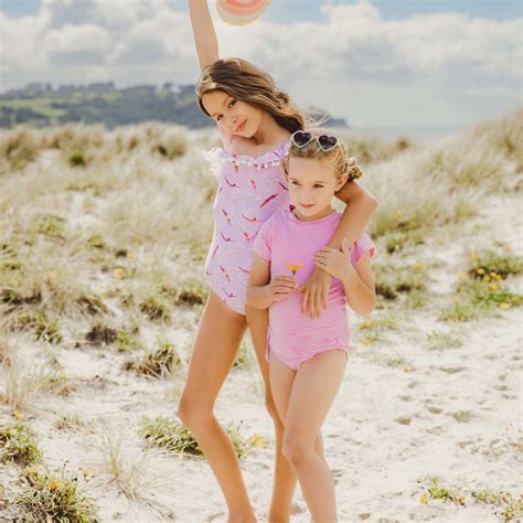 Raspberry Stripe Ss Rash Top Snapper Rock