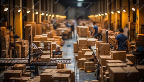 Premium Photo Large Group Of Men Working In A Warehouse Packaging And Delivering Cargo
